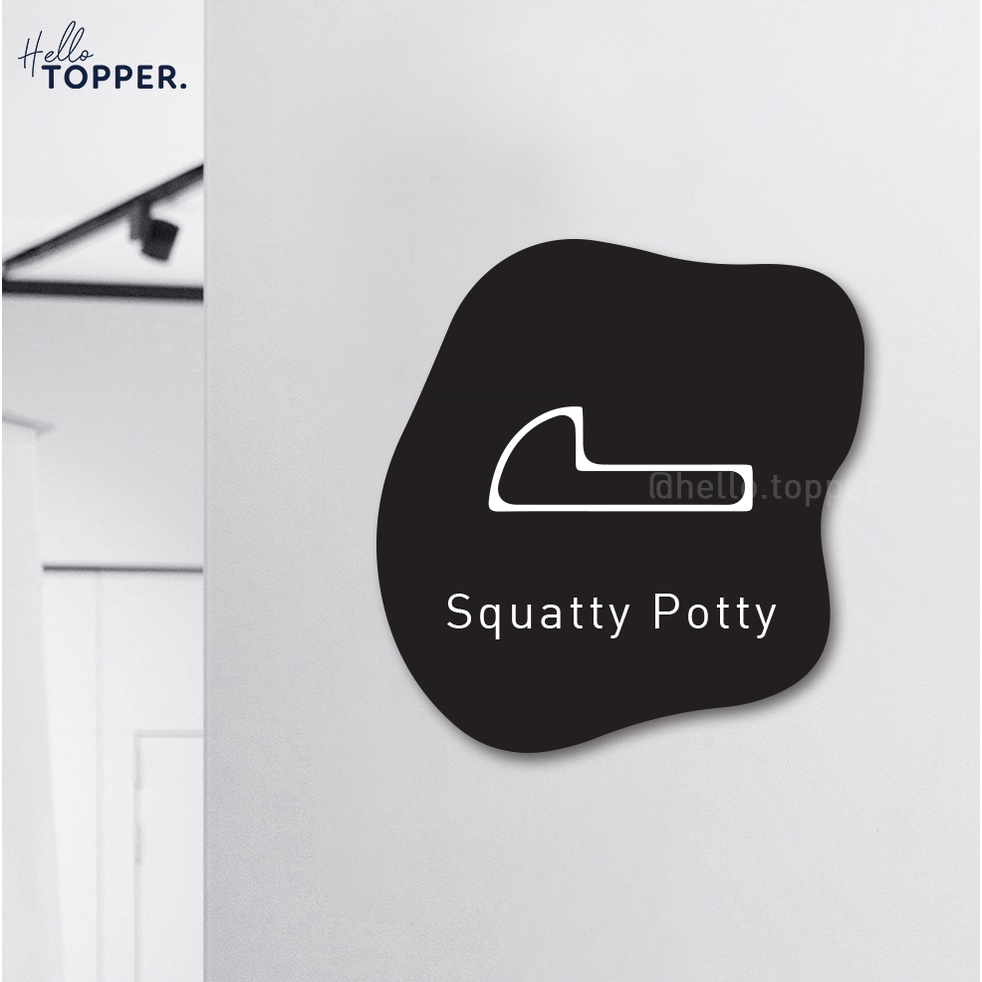 Jual Squatty Potty Toilet Jongkok Sign Board Akrilik Print Signage ...