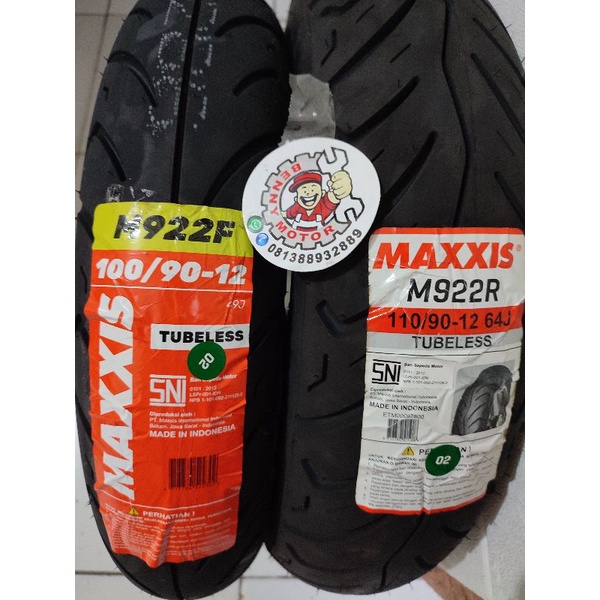 Jual ( PAKET 2 BAN RING 12 SCOPY DONAT ) Maxxis M922 FR 100/90-12 & 110 ...