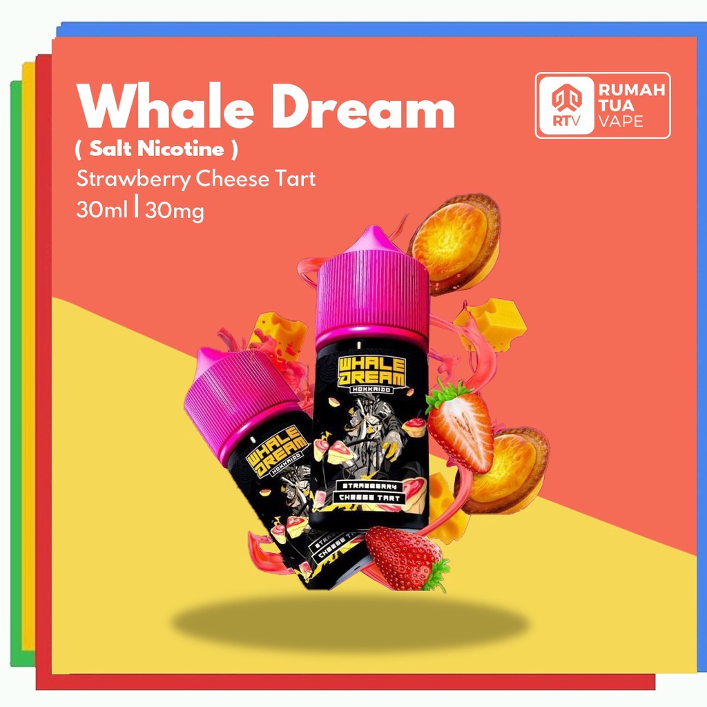 Jual WHALE DREAM STRAWBERRY CHEESE TART SALTNIC 30MG 30ML PREMIUM LIQUID VAPE | Shopee Indonesia