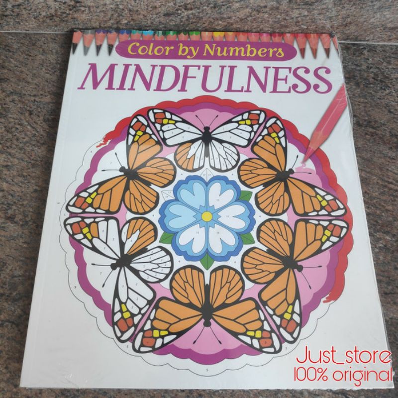 Jual COLOR BY NUMBER MINDFULNESS - Adult Colouring Book IMPORT | Shopee ...