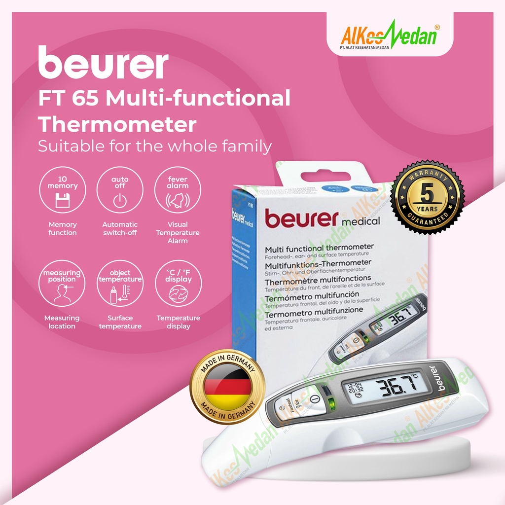 Jual THERMOMETER INFRARED DIGITAL FT65 BEURER DAN THERMOMETER DIGITAL POLYGREEN (GERMANY PRODUCT ...