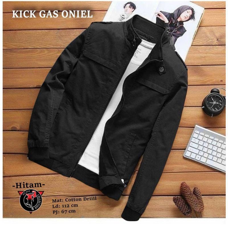 Jual JAKET KICK GAS ONIEL BAHAN COTTON DRILL BY FCOLECTION | Shopee ...