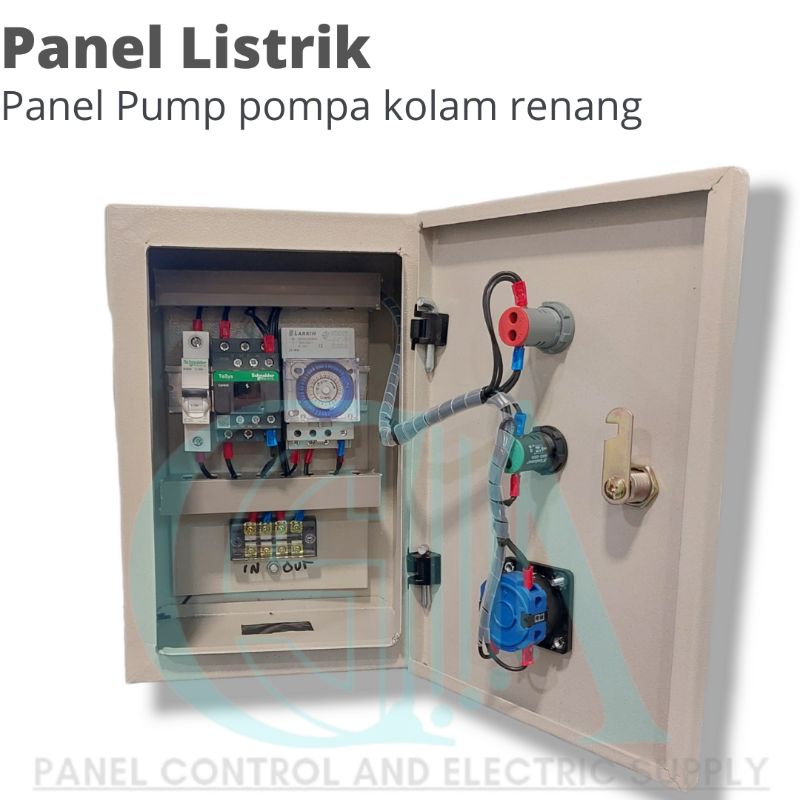 Jual Panel Listrik Pompa Kolam Renang Dan Lampu Maksimal 20a 1 Phas Timer Automatis Shopee