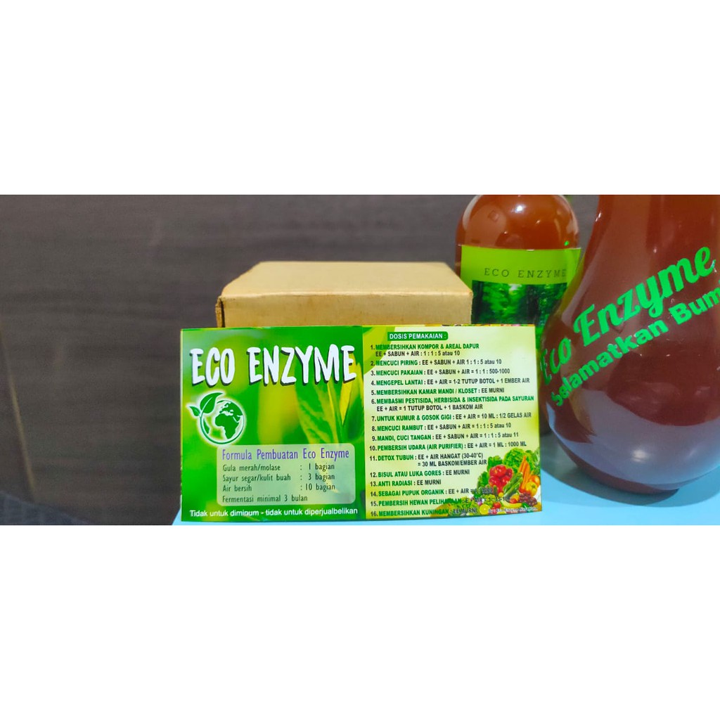 Jual Stiker Eco Enzyme dan Takaran Dosis Manfaat | Shopee Indonesia