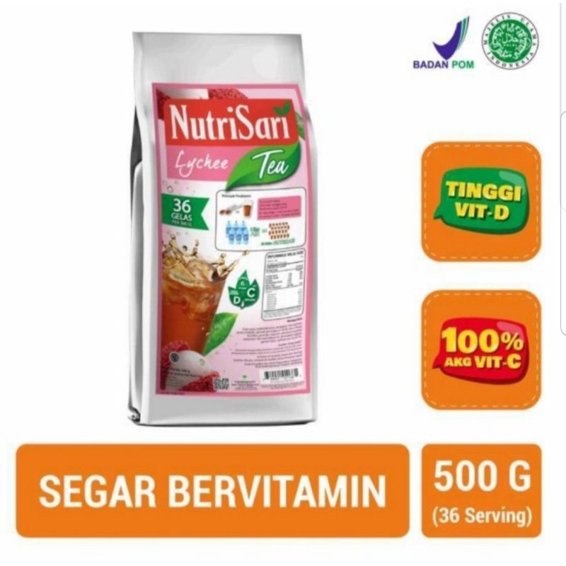 Jual Nutrisari Lychee Tea Powder Drink Refill 500 gr - Teh Rasa buah ...