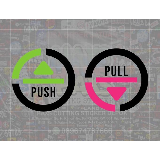 Jual Cutting Sticker Push Pull Unik Sticker Pintu Kaca hax55 ...