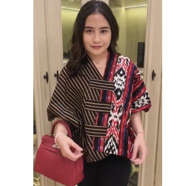 Jual CROP TOP ETNIK BATIK MODEL OVER SIZE ATASAN TENUN BLUS KANTOR ATASAN SONGKET MAFIA BATIK ...