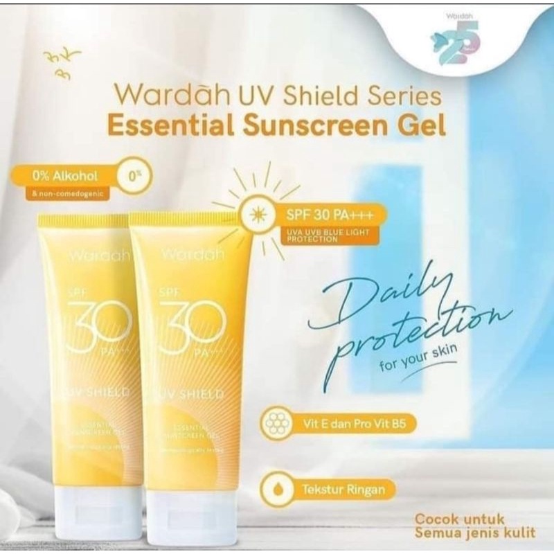 Jual sunscreen gel spf 30 / UV Shield spf 30 // Wardah UV Shield ...