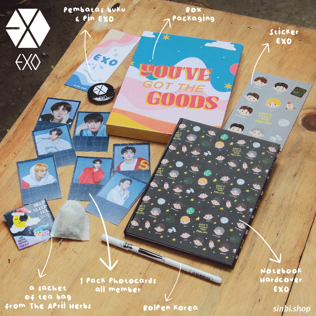 Jual Hampers Exo Notebook | Giftbox Kpop | Hampers Kpopers | Gift ...
