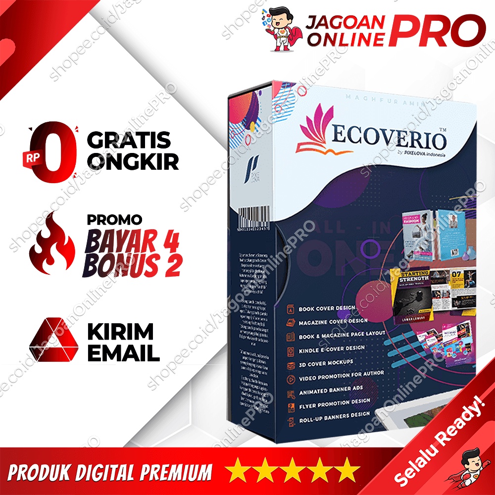 Jual E-COVERIO TEMPLATE DESIGN MUDAH COVER PRODUK DIGITAL PPT FORMAT ...
