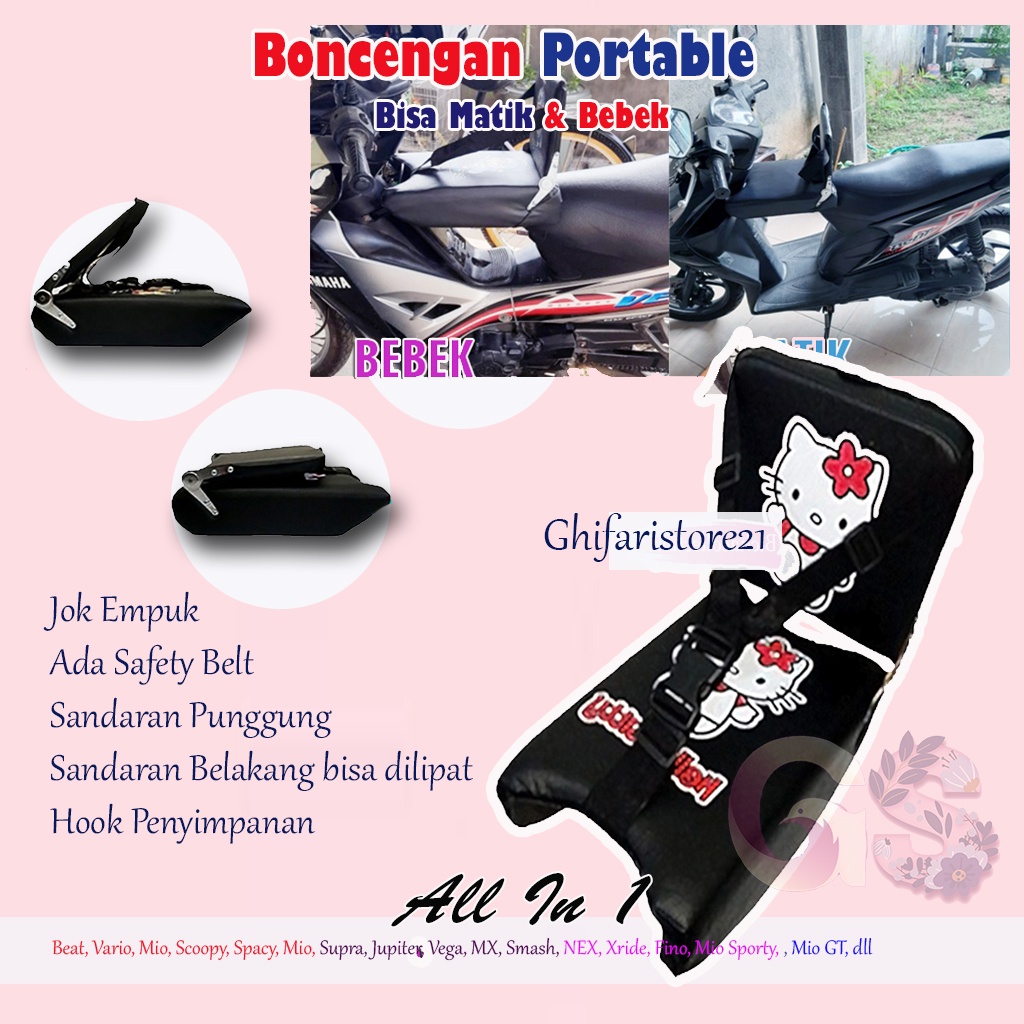 Jual Boncengan di Motor Anak Sandaran Jok Boncengan Motor Vario Mio ...