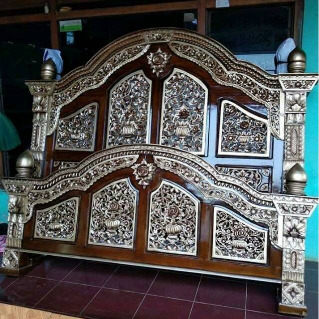 Jual Divan dipan full ukiran cantik kayu jati tpk mebel jepara | Shopee ...