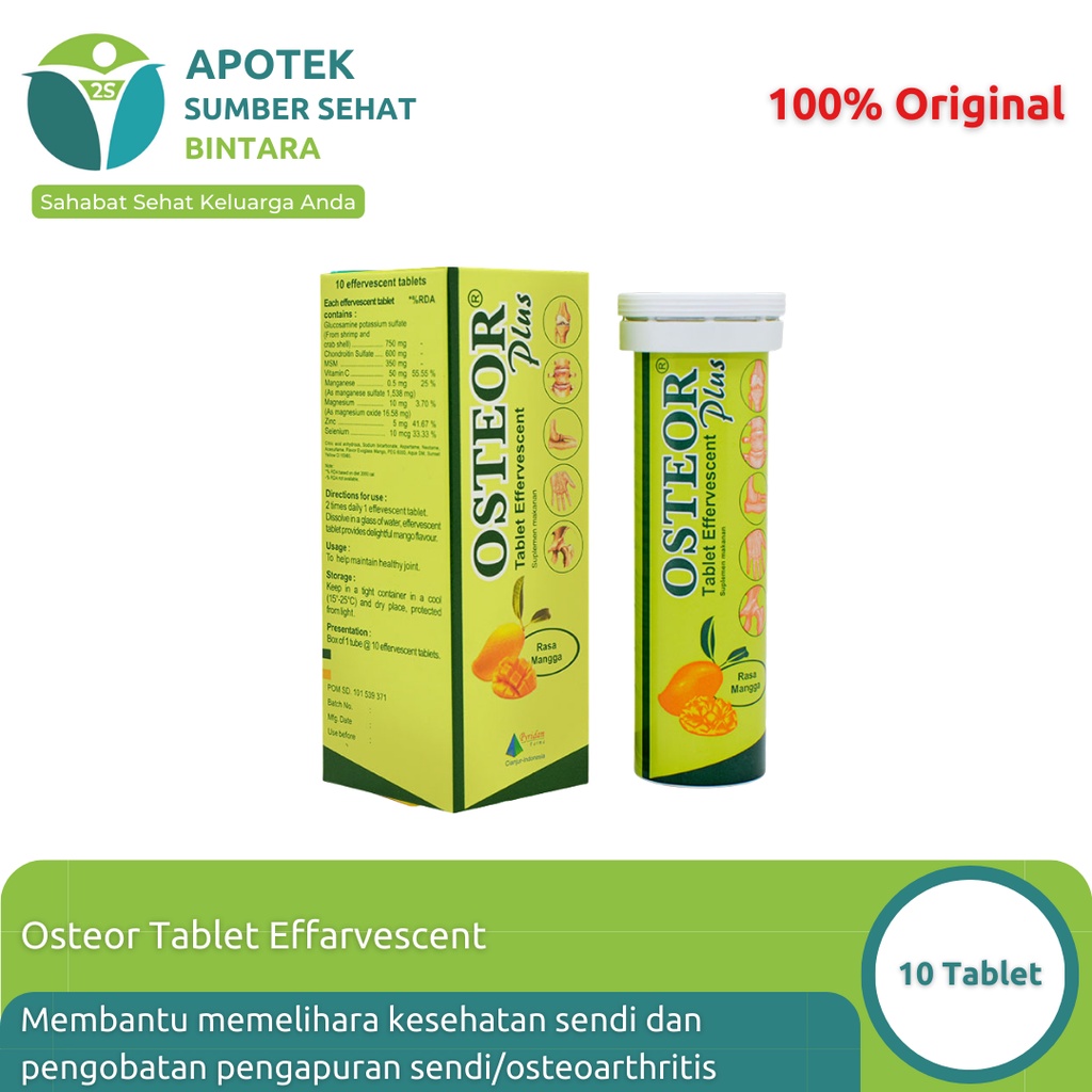 Jual Osteor/Osteor Plus/Osteor Plus Effervescent Vitamin Tulang dan ...