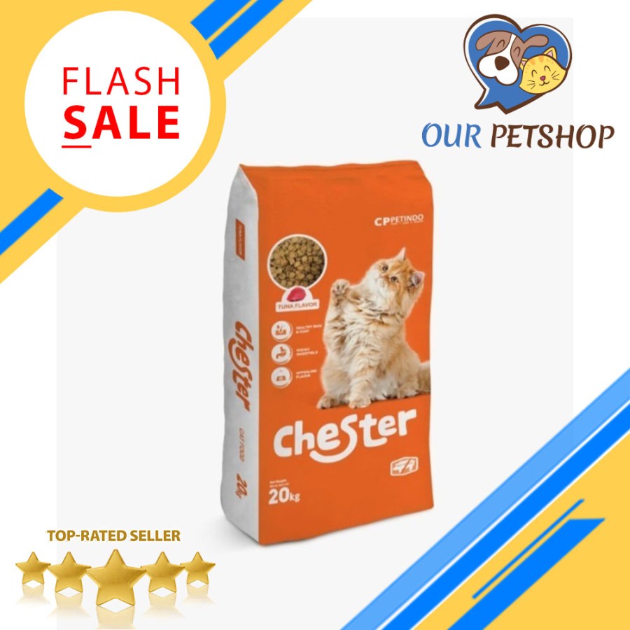 Jual Makanan Kucing Premium Chester Tuna Flavour 800 gr dan 1 kg ...