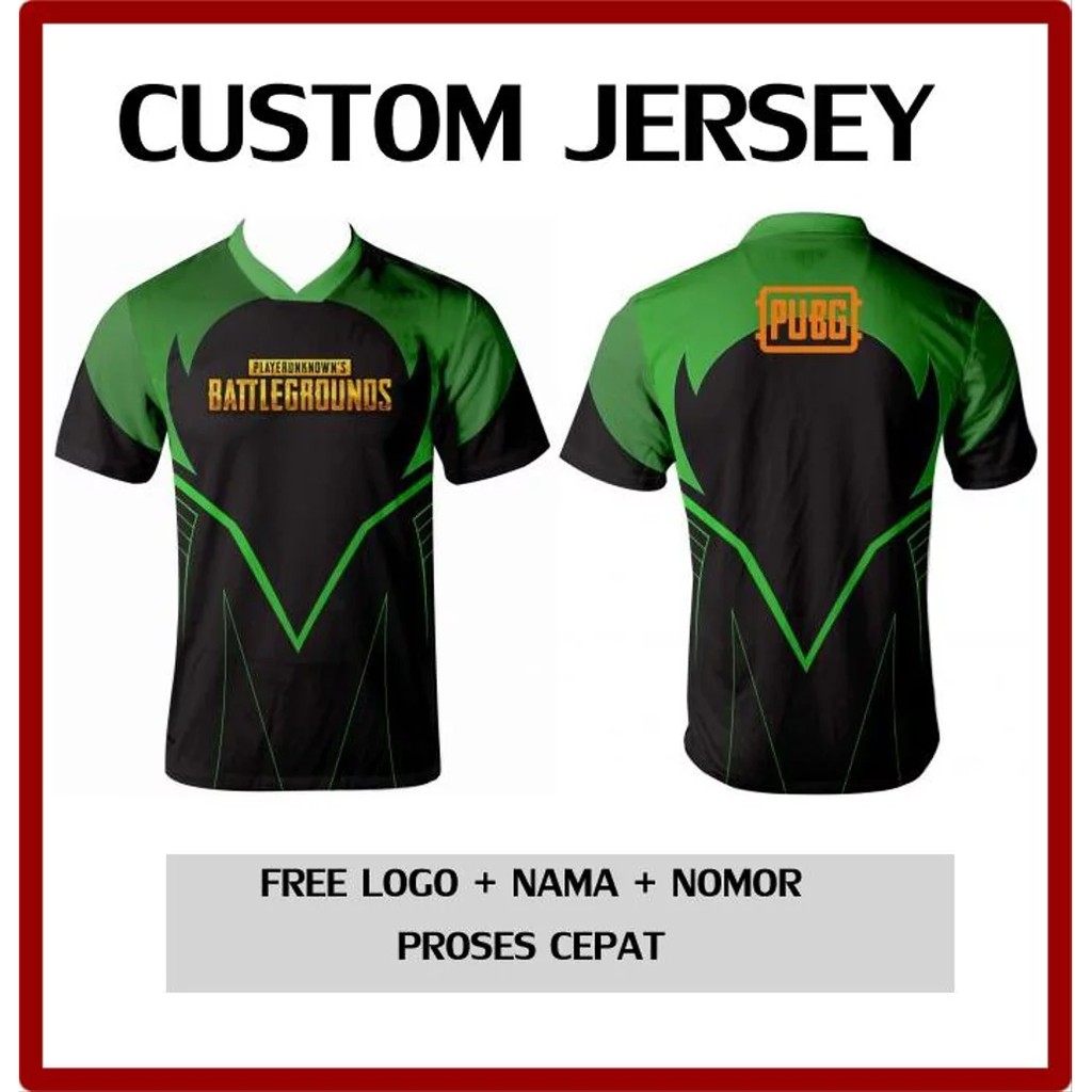 Jual Baju Kaos Jersey Gaming PUBG 161 Printing Custom - Baju Esports ...