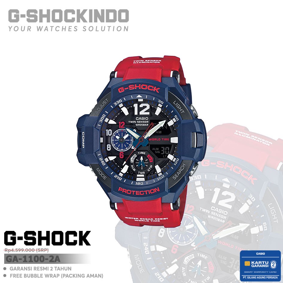 Jual Casio G-Shock GA-1100-2A / GA-1100-2ADR Original | Shopee Indonesia