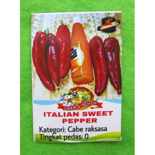 Jual Benih Biji Cabai ITALIAN SWEET PEPPER Cabe Manis Raksasa Pack ...