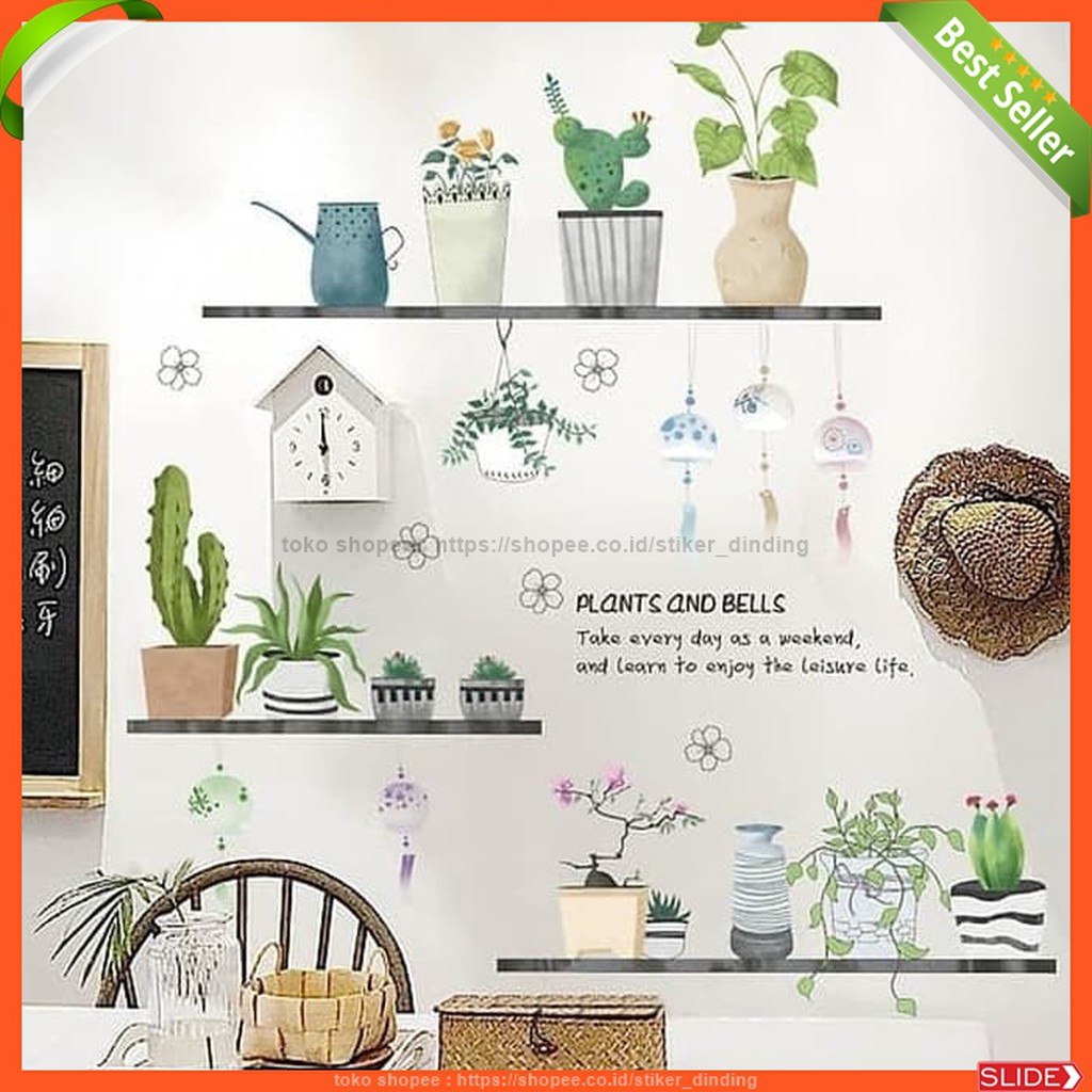 Jual STIKER DINDING WALLSTICKER WALL STICKER TANAMAN N BELLS SD451 ...