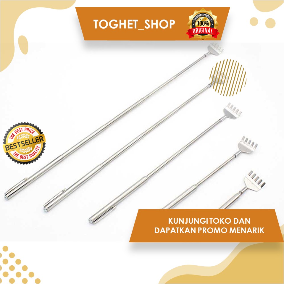 Jual Alat Garuk Punggung Badan Stainless Steel Bisa Panjang Dan Pendek ...