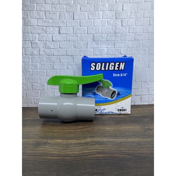 Jual Stop Kran Air Soligen / Ballvalve PVC 3/4" Soligen | Shopee Indonesia