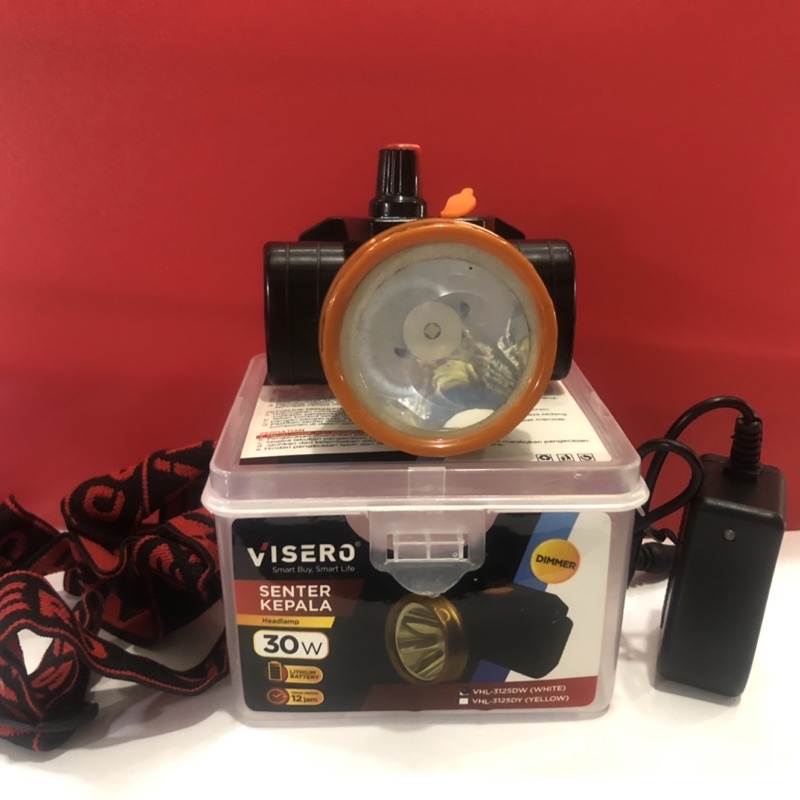 Jual Senter Kepala LED Visero 30w putar ( Putih/Kuning) VHLVHL -03125 ...