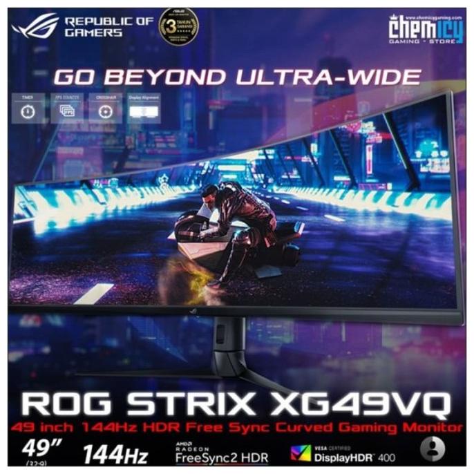 Jual Asus ROG Strix XG49VQ 49 inch 144Hz HDR FreeSync Curved Gaming ...