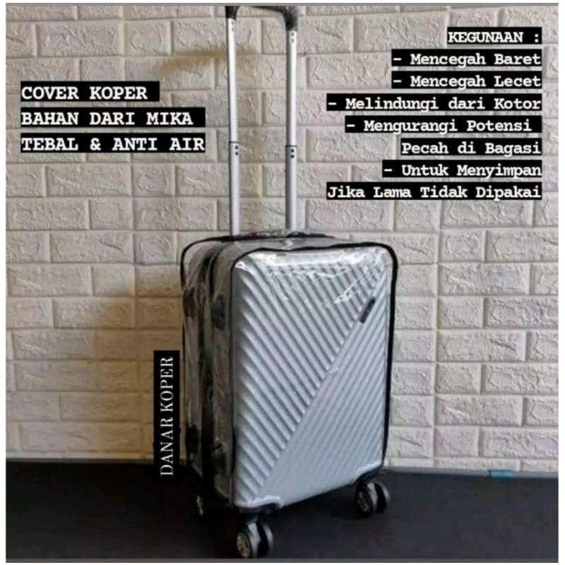 Jual Cover Sarung Koper Mika Ukuran 24" Bagasi Transparan Kuat Tebal ...