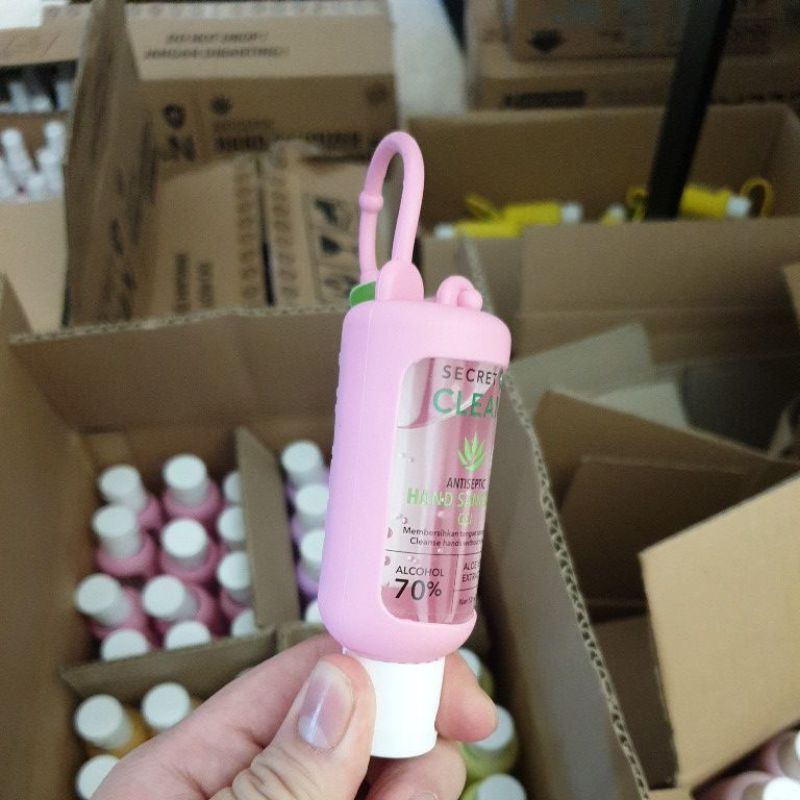 Jual Secret Clean Hand Sanitizer Liquid gell 50ml + Silicone Case ...