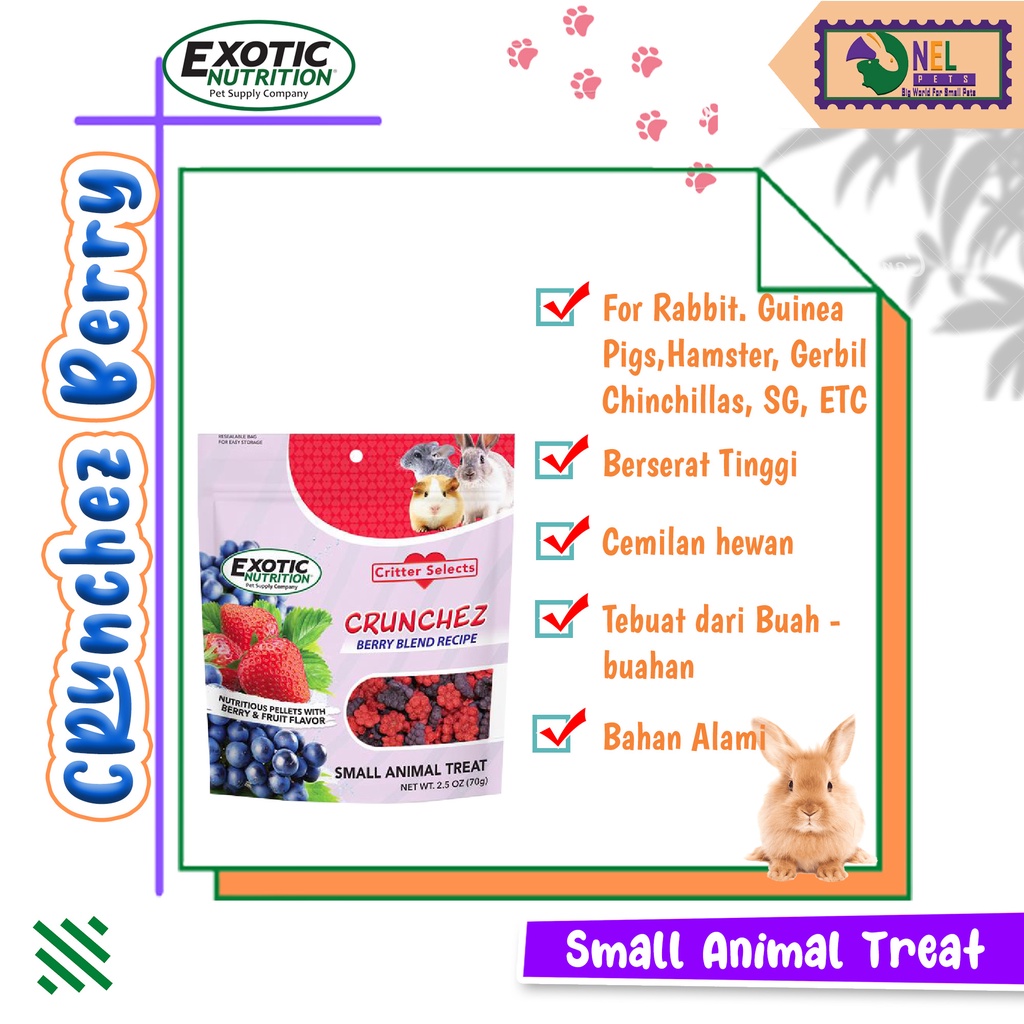 Jual CRUNCHEZ BERRY BLEND RECIPE by EXOTIC NUTRITION / CEMILAN KELINCI ...