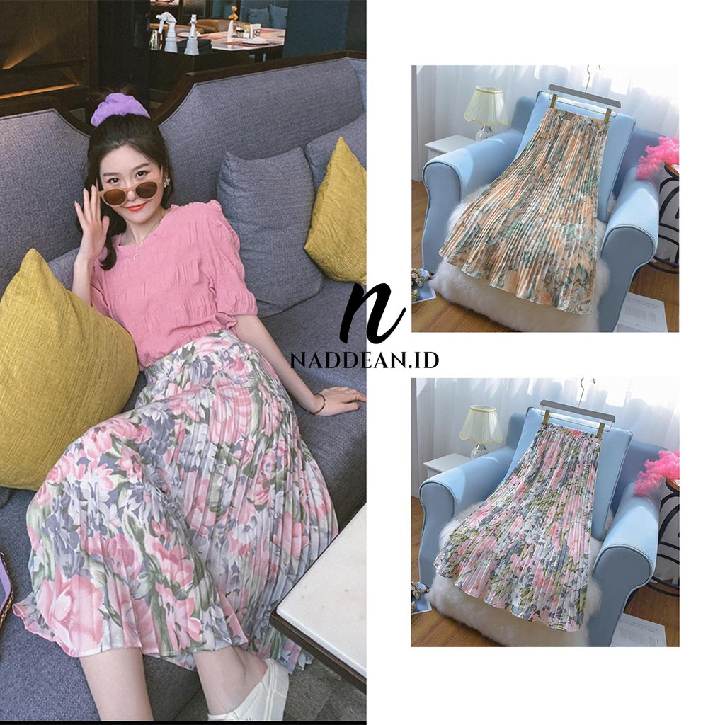 Jual Rok Plisket Import / Rok Prisket / Rok motif Vintage | Shopee ...