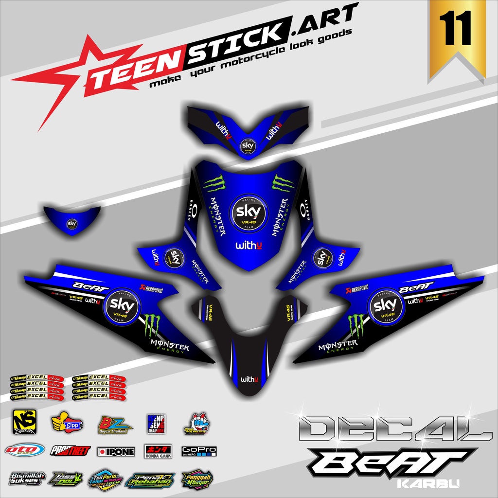 Jual Decal Stiker Fullbody Beat Karbu 2008 2009 2010 2011 2012 Variasi ...