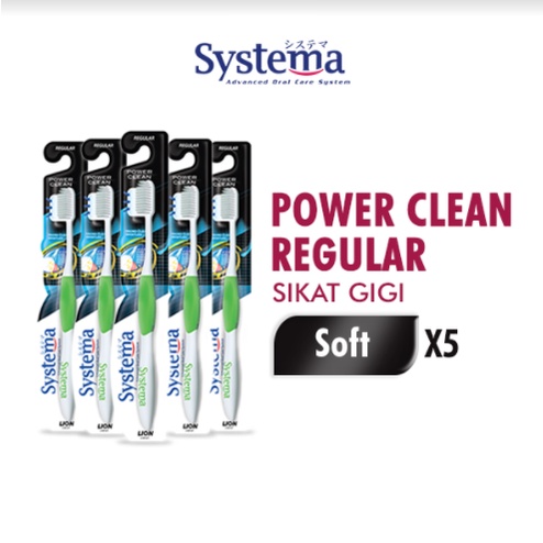 Jual Systema Sikat Gigi Power Clean Regular Head x5 | Shopee Indonesia