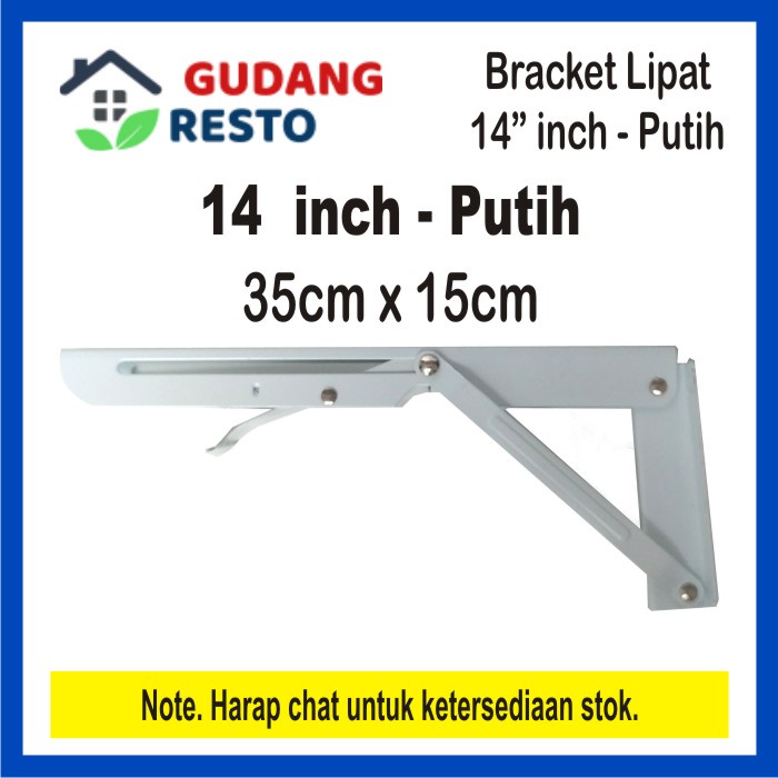Jual 14" inch Bracket Lipat / Siku / Engsel FOLDING Rak / Meja ...