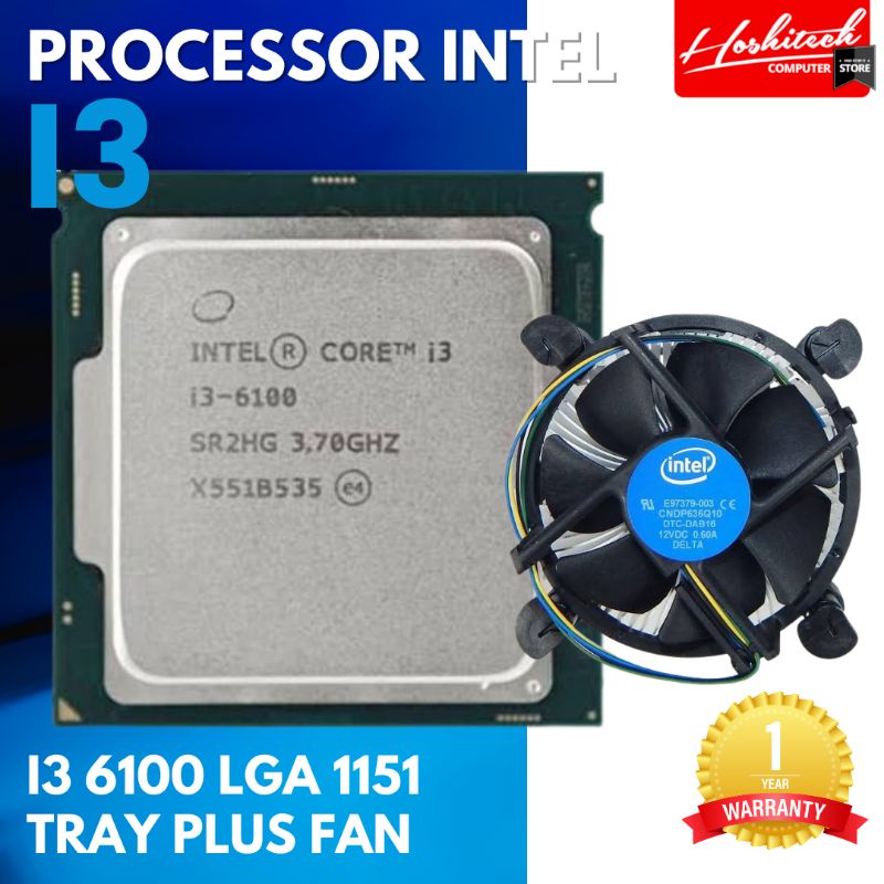 Jual PROCESSOR INTEL i3 6100 LGA 1151 TRAY PLUS FAN GARANSI 1TH | Shopee Indonesia