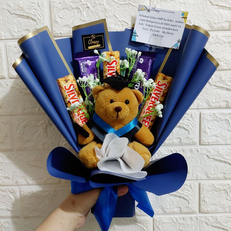 Jual Snack Bouquet Coklat Cadbury Silverqueen Boneka Wisuda Graduation ...