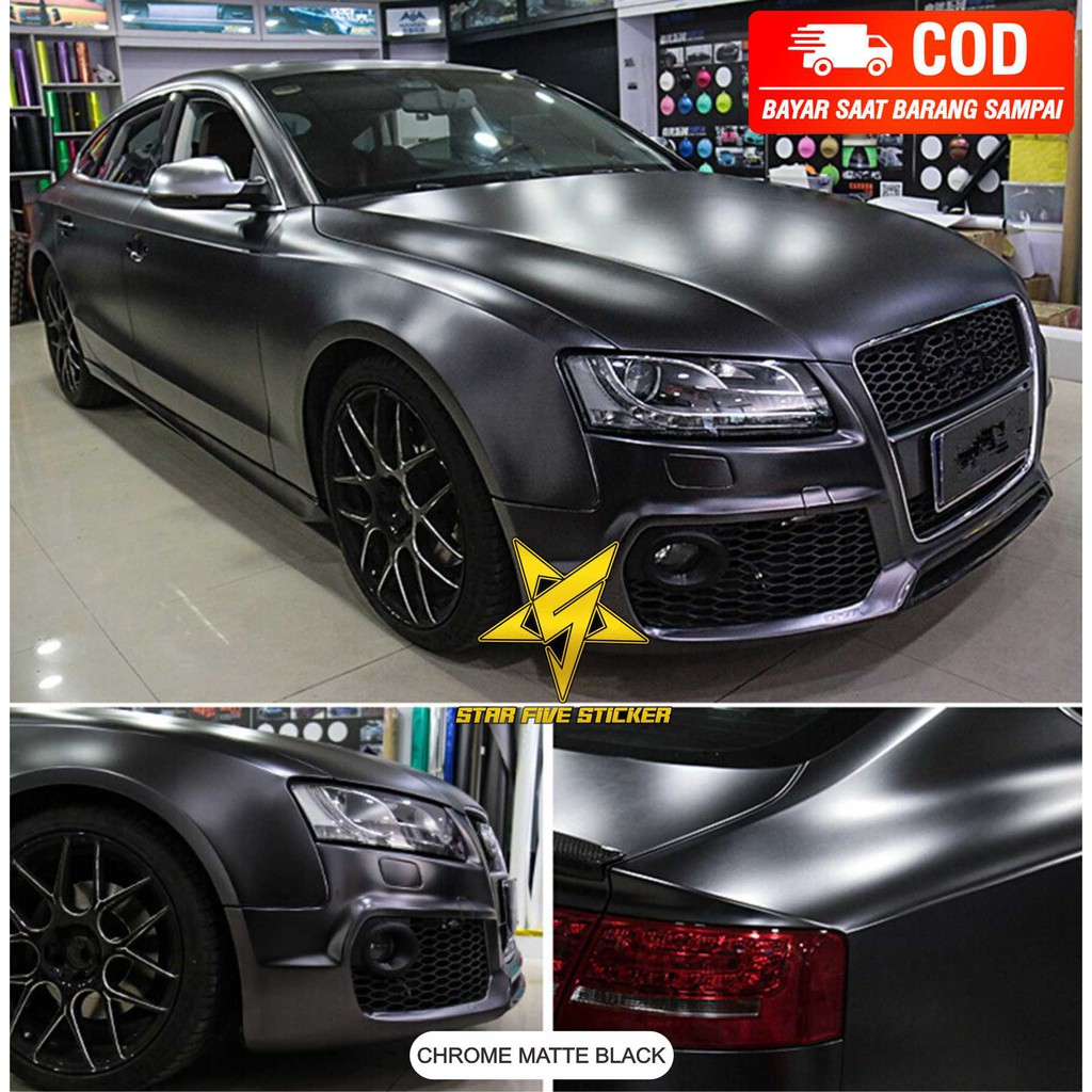 Jual Stiker Skotlet Motor Mobil Sticker Chrome Matte Black Metalik ...