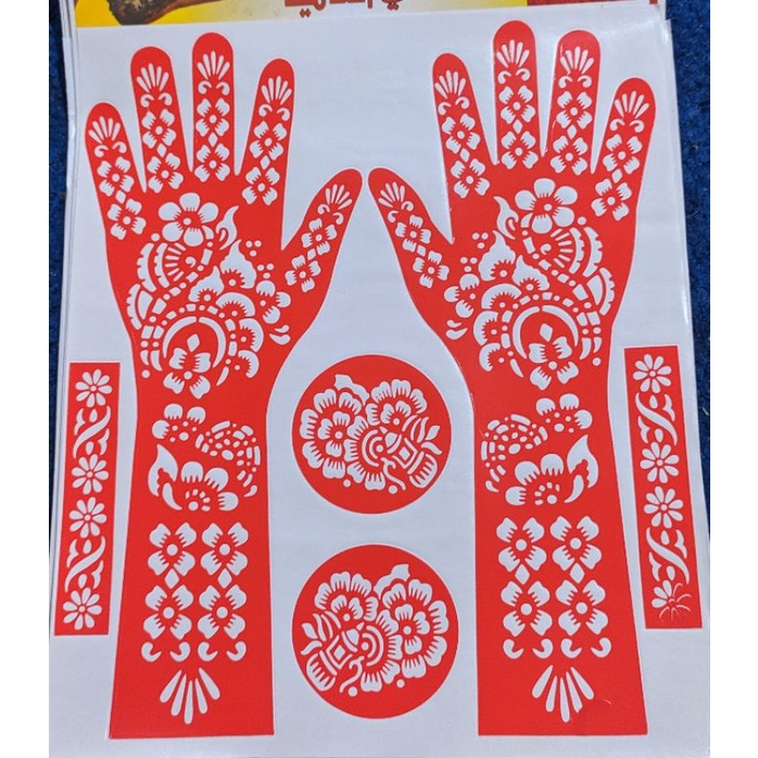 Jual CETAKAN HENNA / MAL STIKER HENNA TANGAN DAN KAKI | Shopee Indonesia