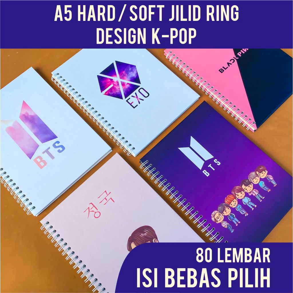Jual Notes Jilid Ring Spiral Isi Bebas Pilih A5 80 Lembar Hardcover ...