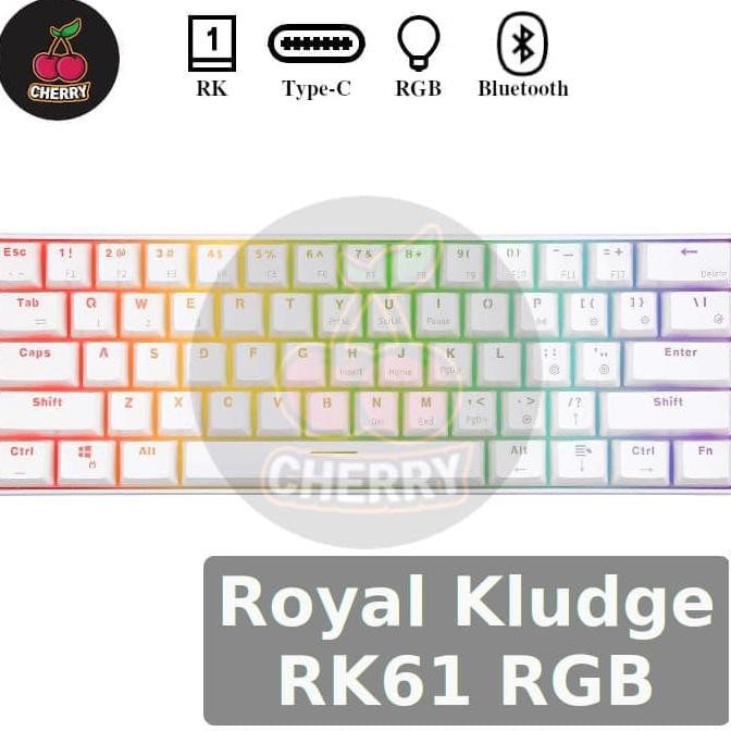 Jual Royal Kludge RK61 RGB Wireless Bluetooth Mechanical Keyboard ...