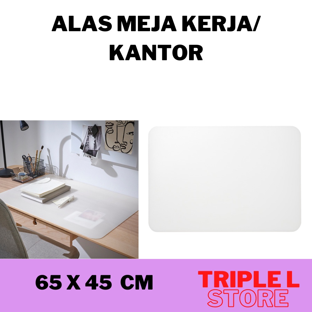 Jual Alas Meja Kerja Tatakan Laptop Desk Pad Putih Transparan PLODJA ...