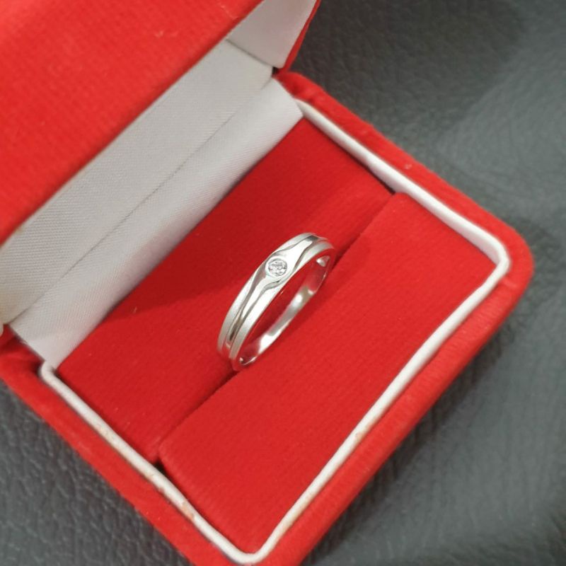 Jual Cincin Perak 925 Lapis Emas Putih - Cincin Pria atau Cincin Wanita ...