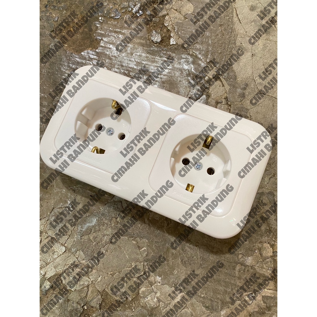 Jual PANASONIC Stop Kontak + Stop Kontak Wide Series WEJP 11322-7 ...