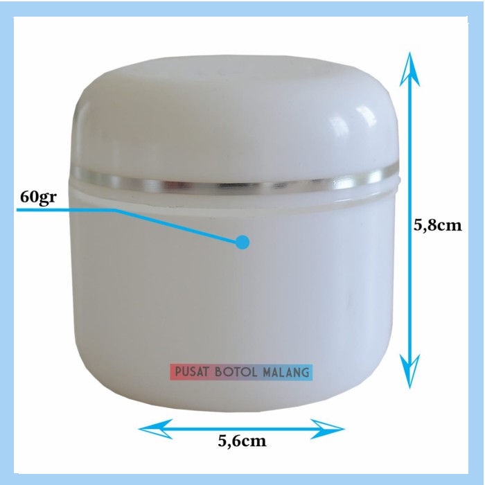 Jual Pot Kosmetik Cream Tg 60Gr Full Putih | Shopee Indonesia