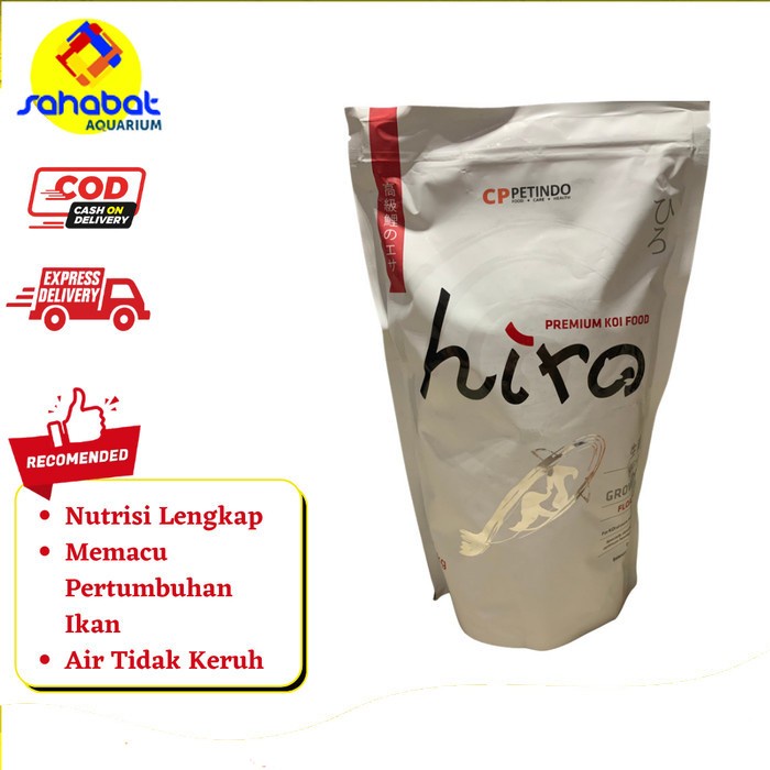 Jual HIRO HIGH GROWTH PREMIUM KOI FOOD 1 KG PAKAN PELET MAKANAN IKAN ...