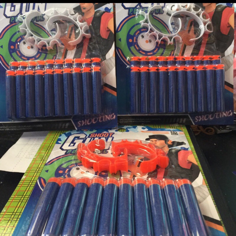 Jual Peluru nerf busa / peluru busa nerf isi 20 / isi peluru pistol ...