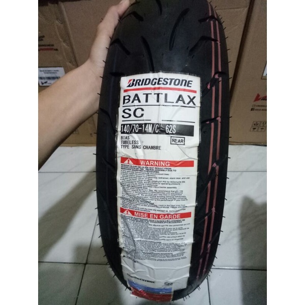 Jual BAN LUAR BRIDGESTONE BATTLAX SC UKURAN 140/70-14 TUBELESS | Shopee ...