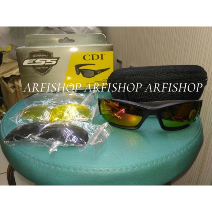 Jual Kaca mata tactical ESS CDI polarized 4 lens military sunglasses ...