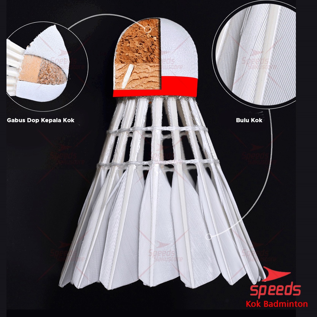 Jual SPEEDS Kok Badminton isi 12 pcs Kok Cock Badminton Bulutangkis ...