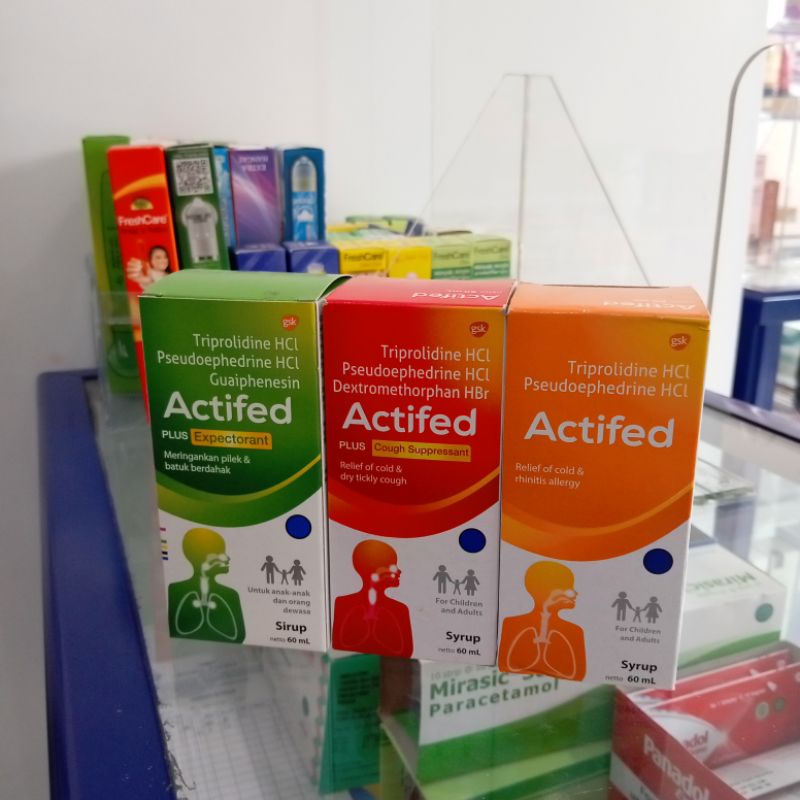 Jual ACTIFED PLUS EXPECTORANT(HIJAU), ACTIFED COUGH SIRUP(MERAH ...