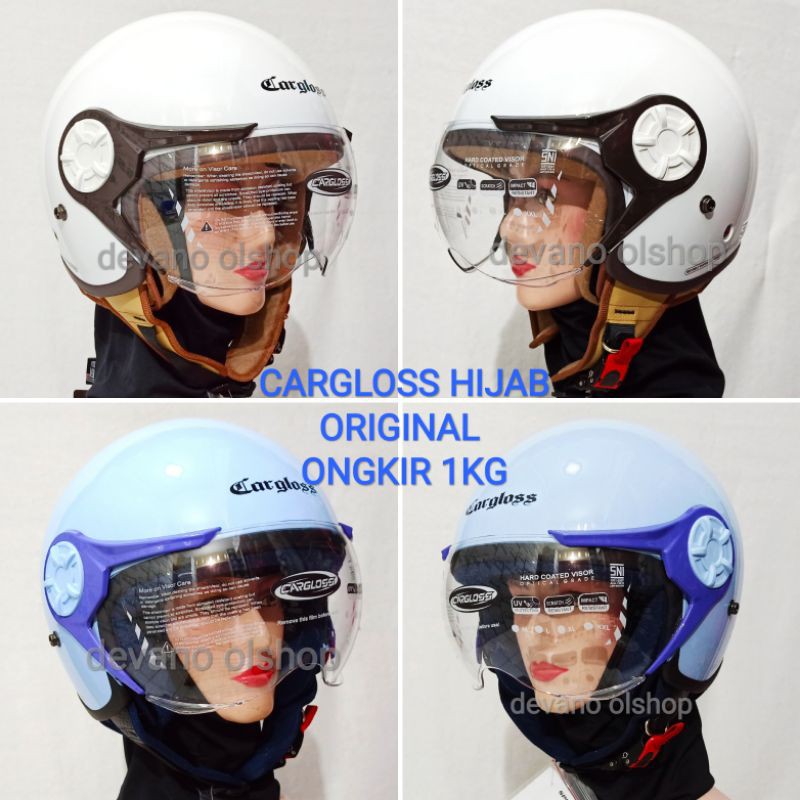 Jual helm cargloss YRH hijab - all size - helm clasik retro YR | Shopee ...